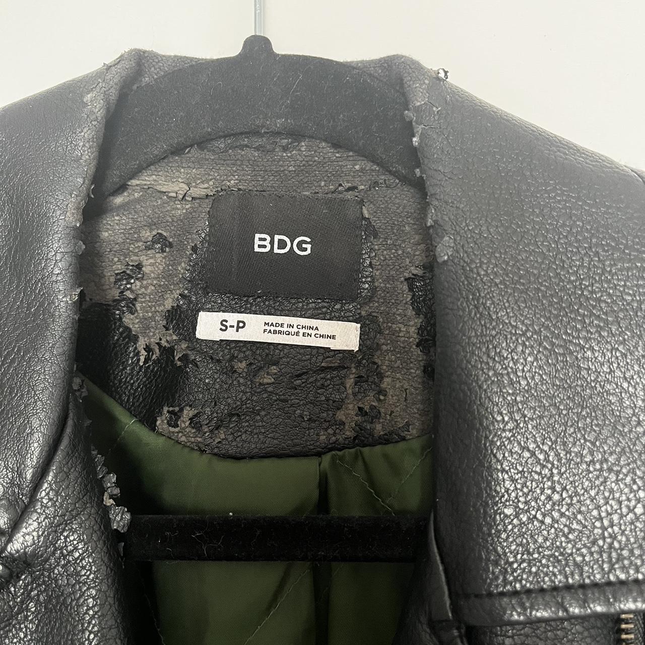 Urban Outfitters Leather Jacket Fits true to size... - Depop