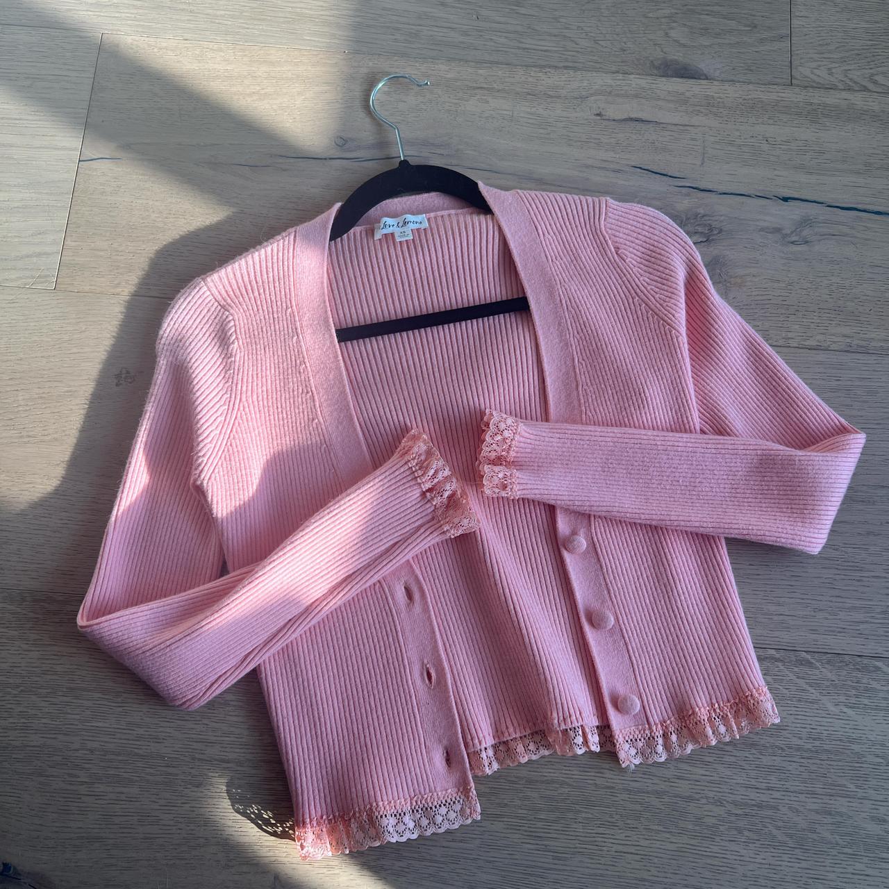 Pink for live and lemons cardigan - Depop