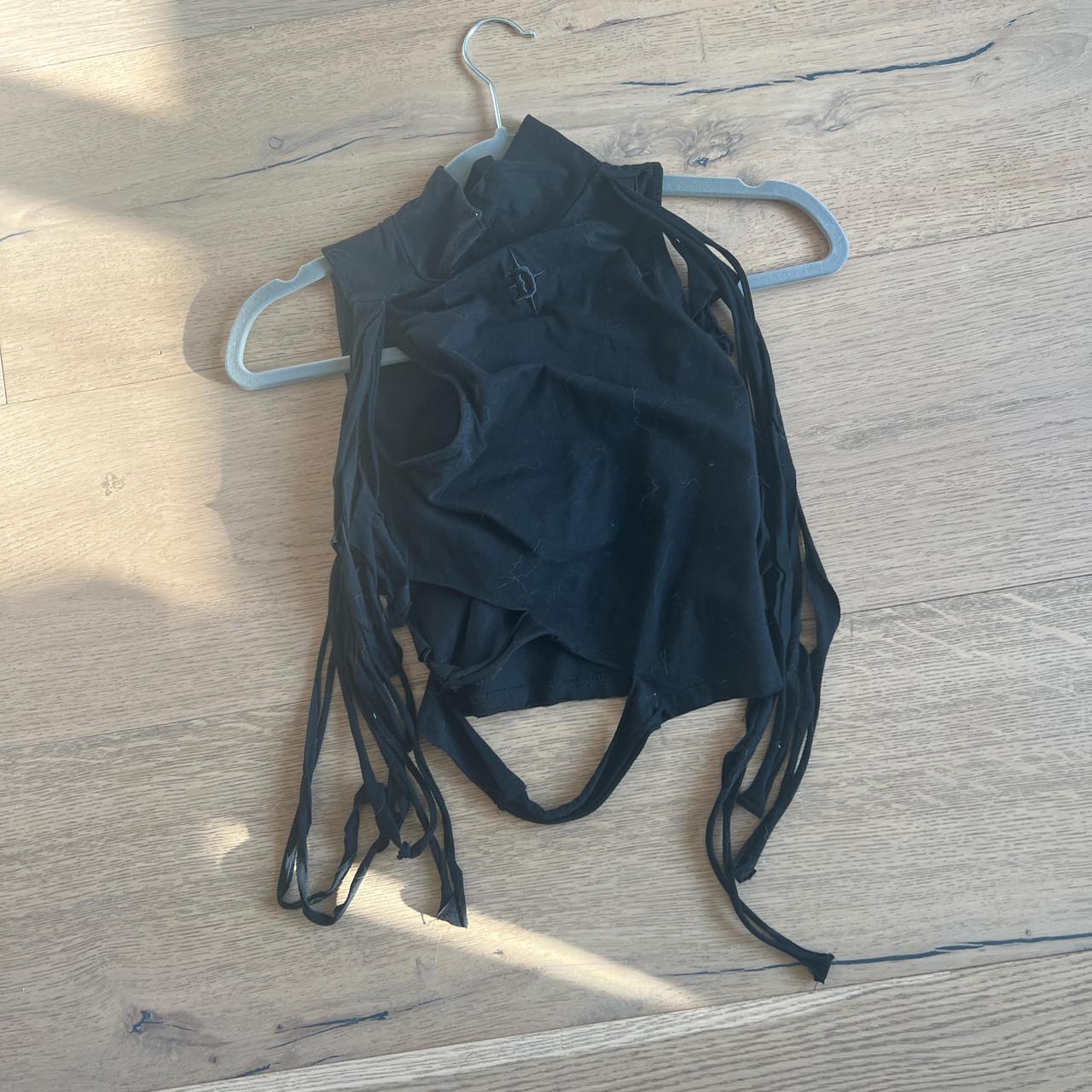 Darker wavs straps black crop top/ brand new - Depop