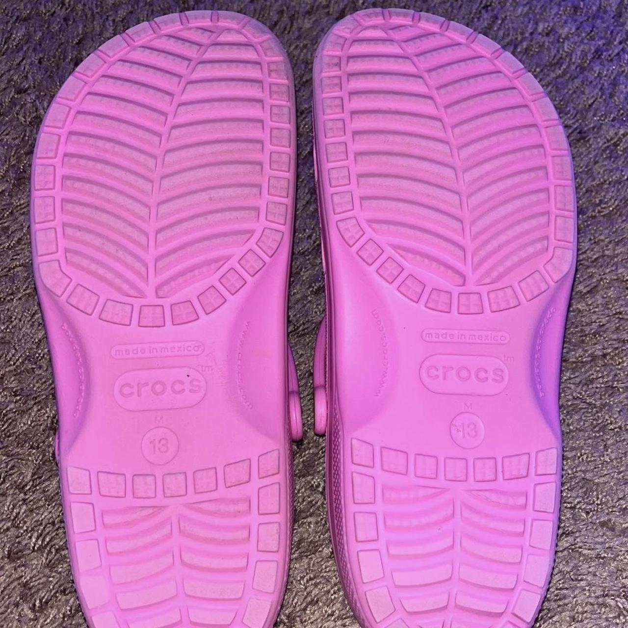 Mens pink Crocs shoes size 13 Worn once Like new... - Depop