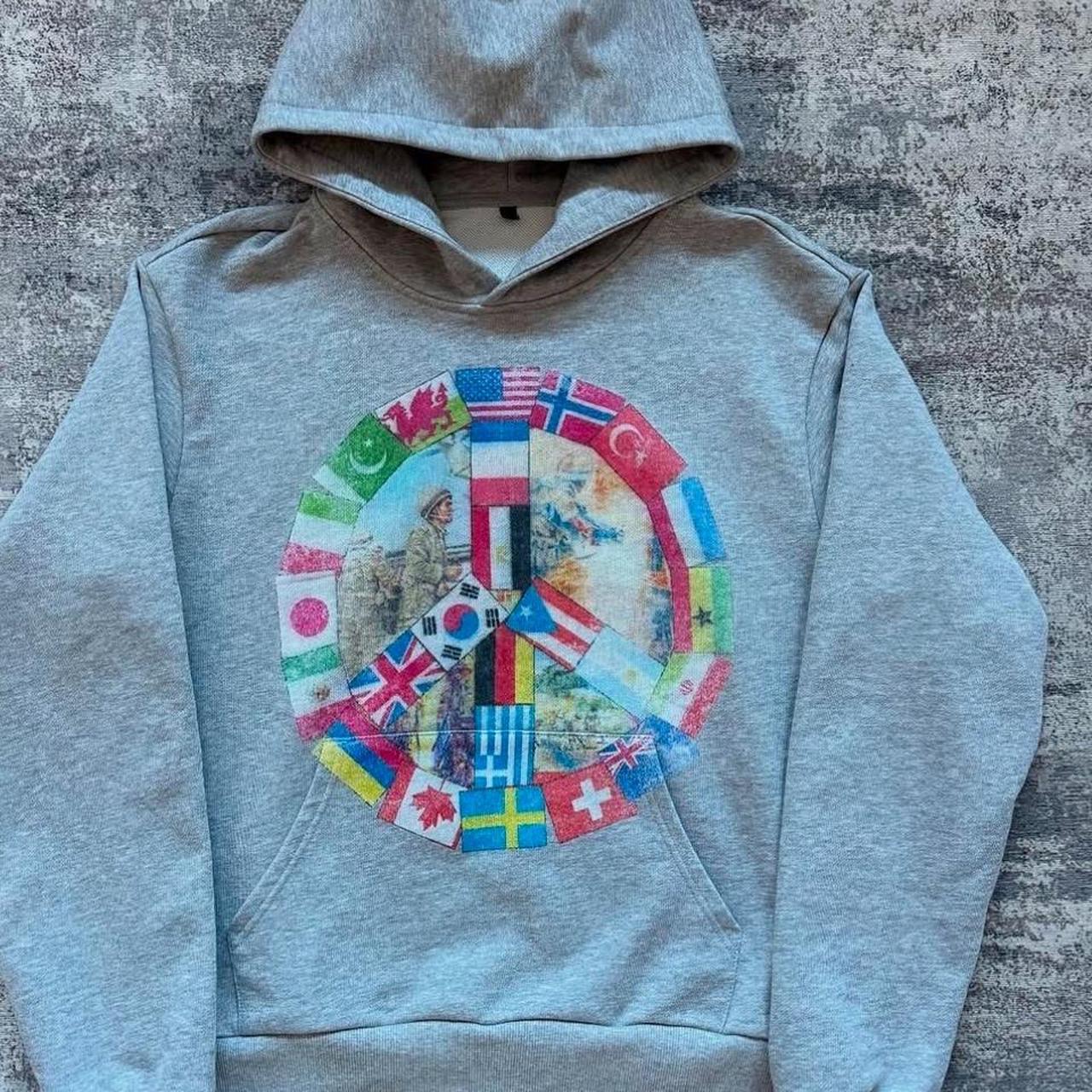 peaceinwar war hoodie. never worn. picture is from... - Depop