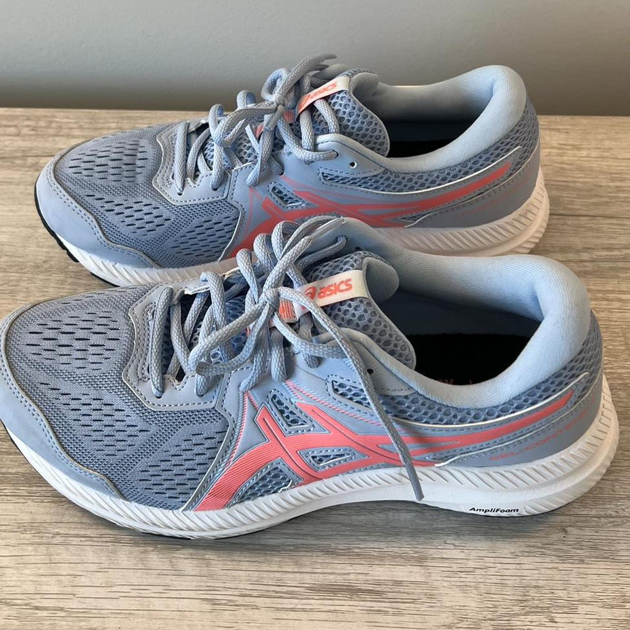 Asics gel contender 7 in mist/ coral Size 10 Wide - Depop