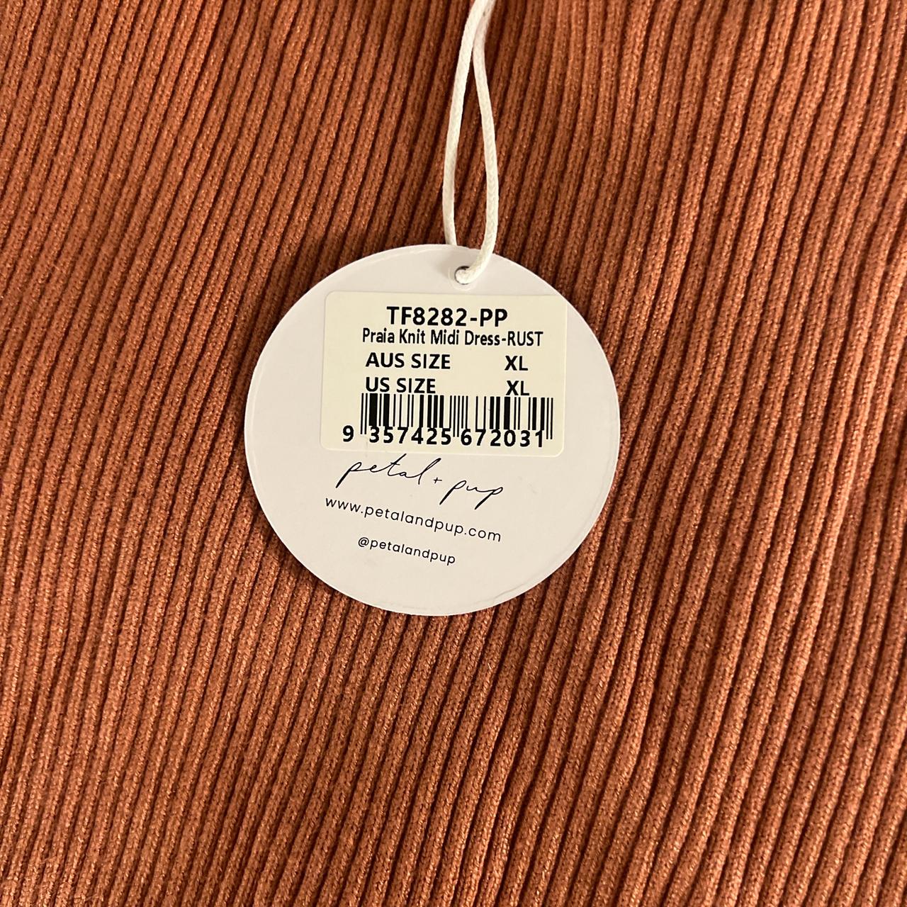 Petal and pup rust orange ribbed midi dress. Super... | Depop