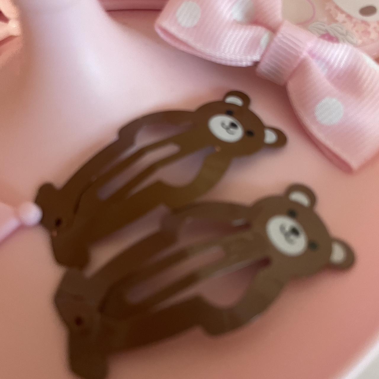 ୨୧ cute bear hair clips ୨୧ ♡ unused ♡ i just have... - Depop