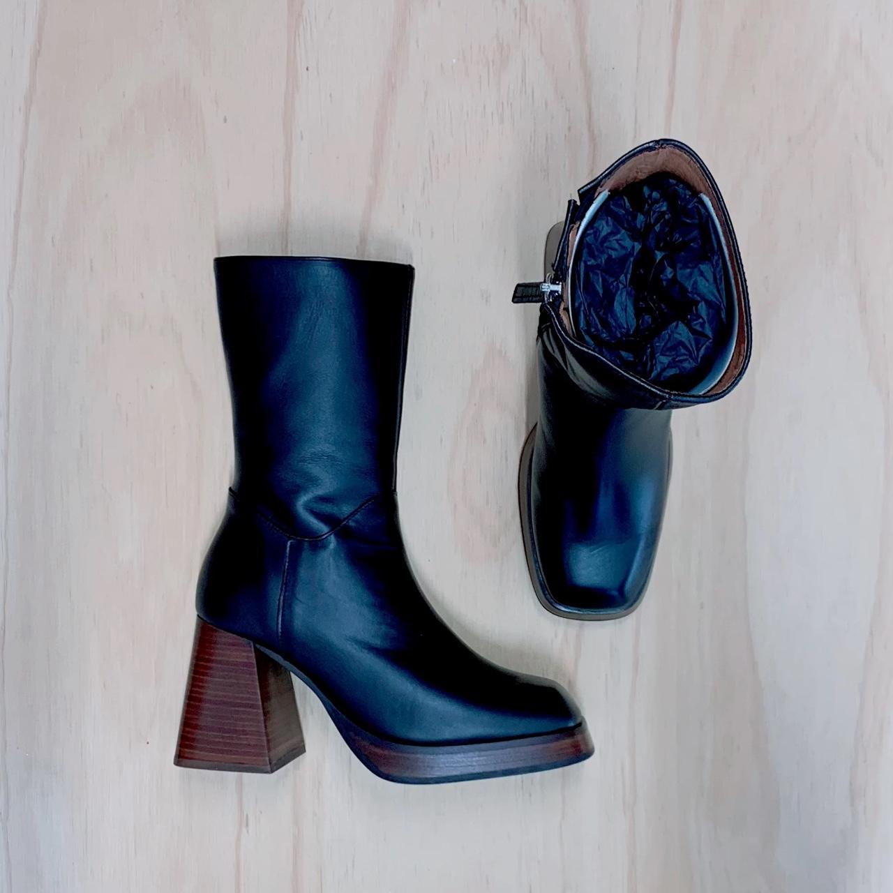 NU X NEO “AG - 22565” HEELED BOOT IN BLACK. Have you... - Depop