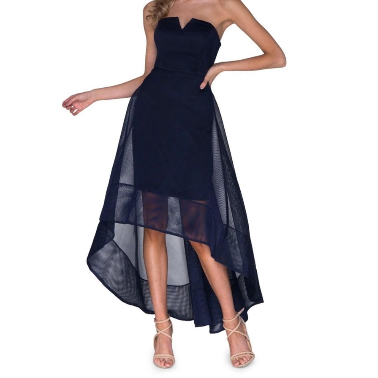 Pilgrim Starlight Dress Navy Size 8 Elegant gown... - Depop