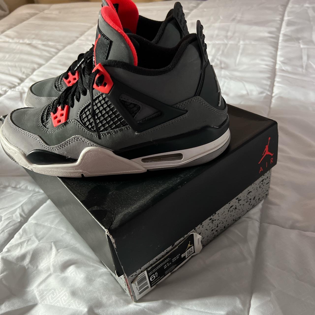 Jordan 4 infrared size 6.5y (bought from Champs) - Depop