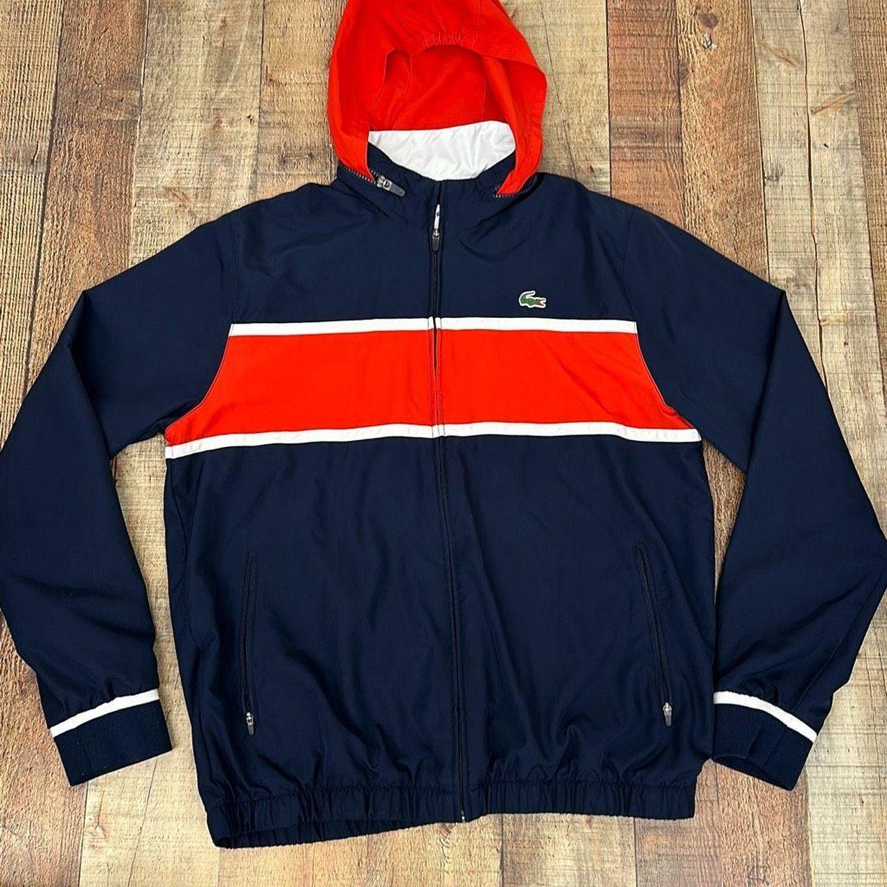 Lacoste Sport Tracksuit Jacket Blue/Red. Please see... - Depop