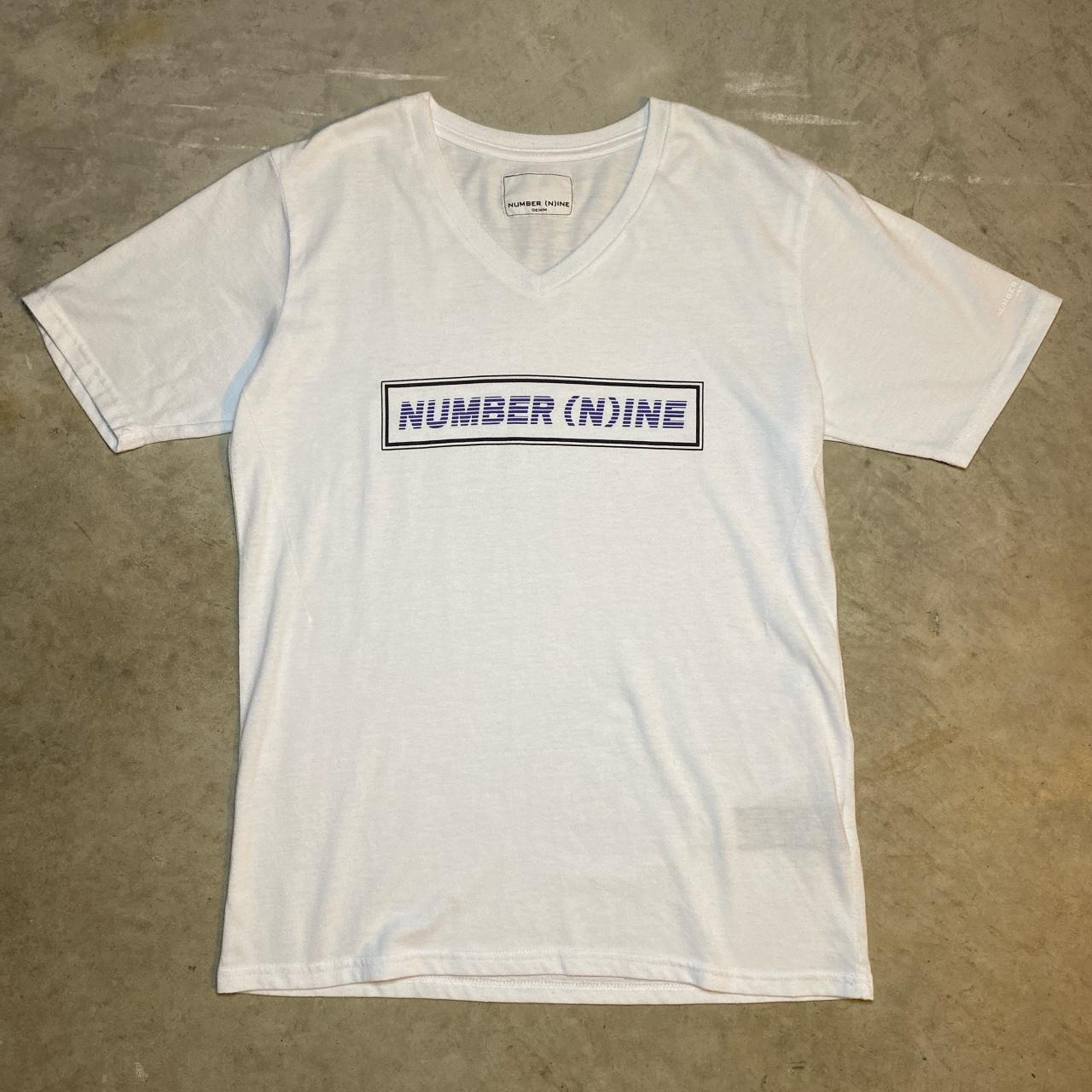 Fye number nine number (n)ine denim logo shirt... - Depop