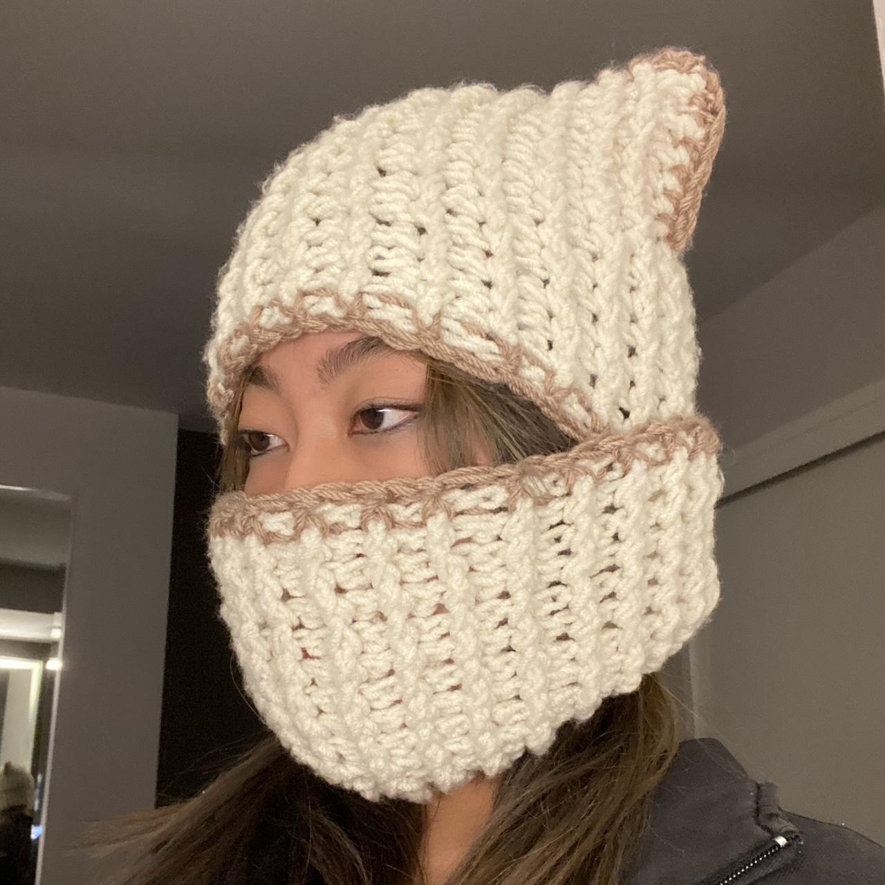 Cat ear balaclava. Can be worn multiple ways; whole... - Depop