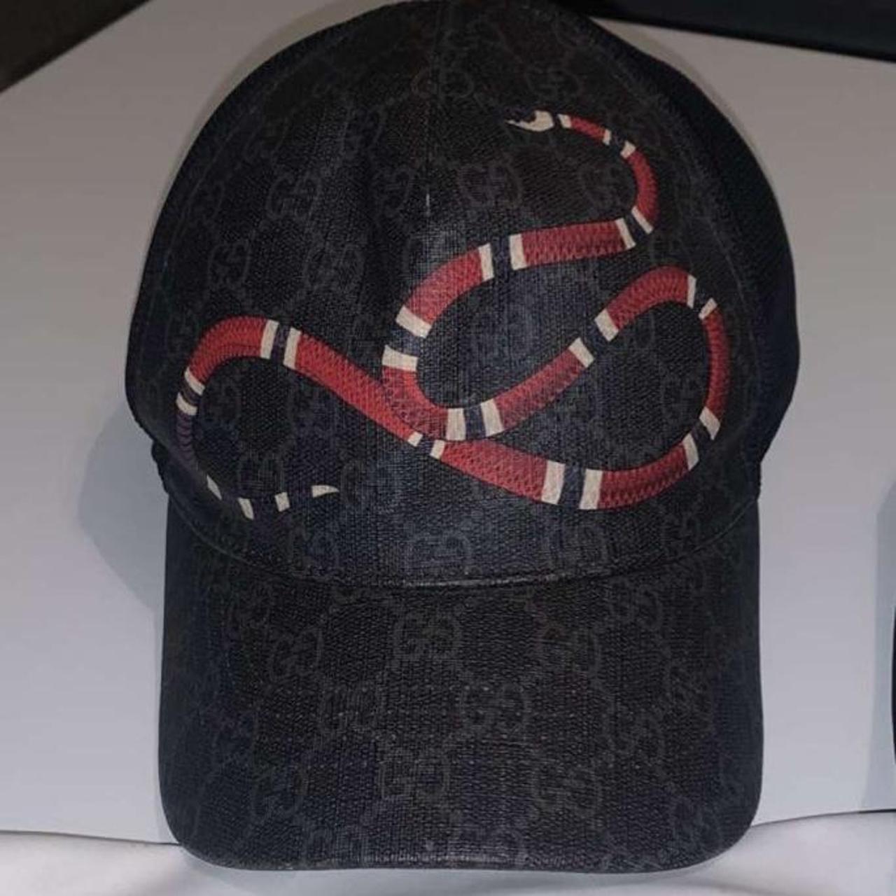 Gucci Men's Black and Red Hat | Depop