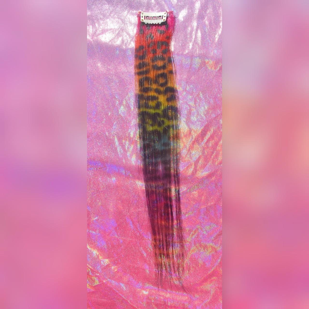 Rainbow Leopard Print Scene Hair Extension ☆ Luxury... - Depop