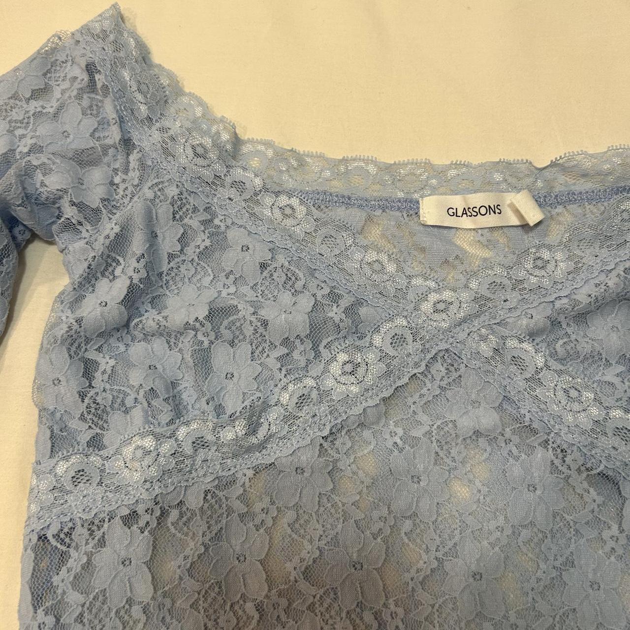 glassons lace top • size M • never worn, only tried... - Depop