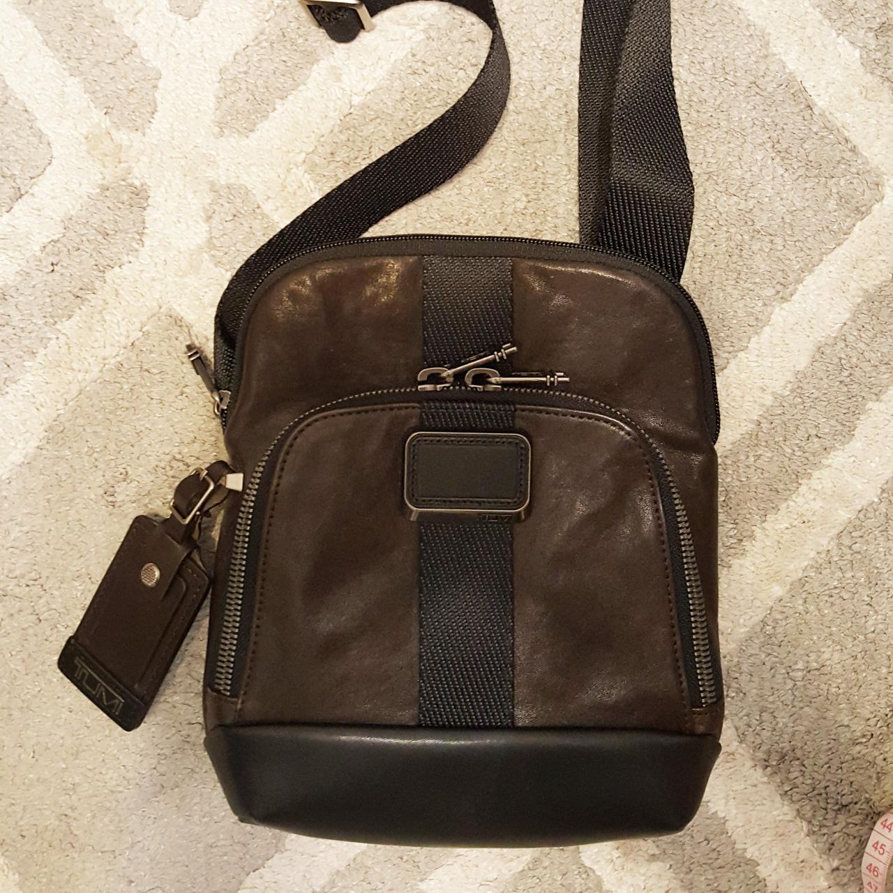Tumi Men's Brown and Black Bag | Depop