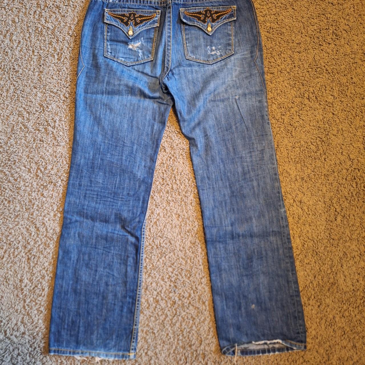Old Affliction killers denim jeans nice ripped look... - Depop