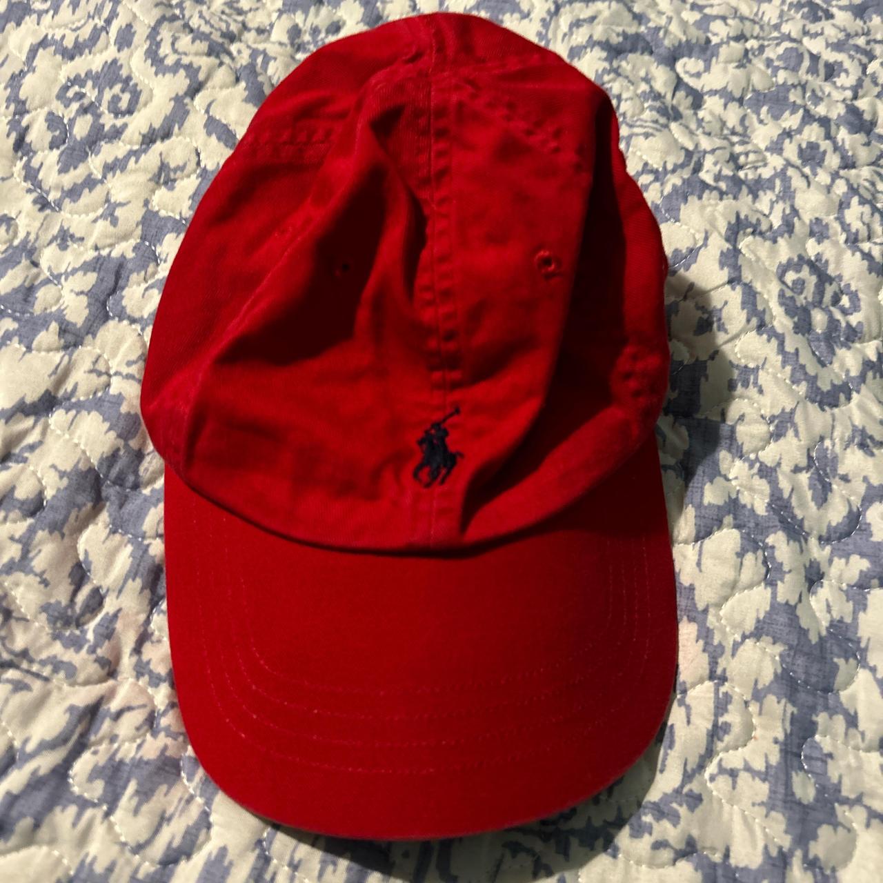 Red polo hat - Depop