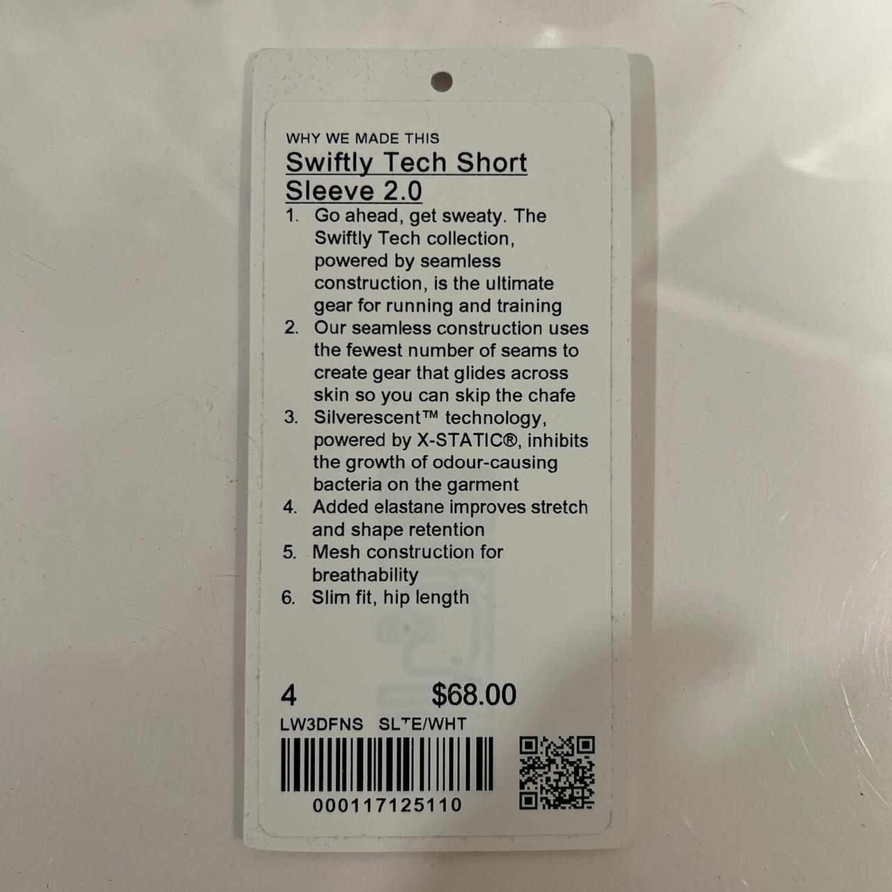 Lululemon grey swiftly tech short sleeve top Price... - Depop