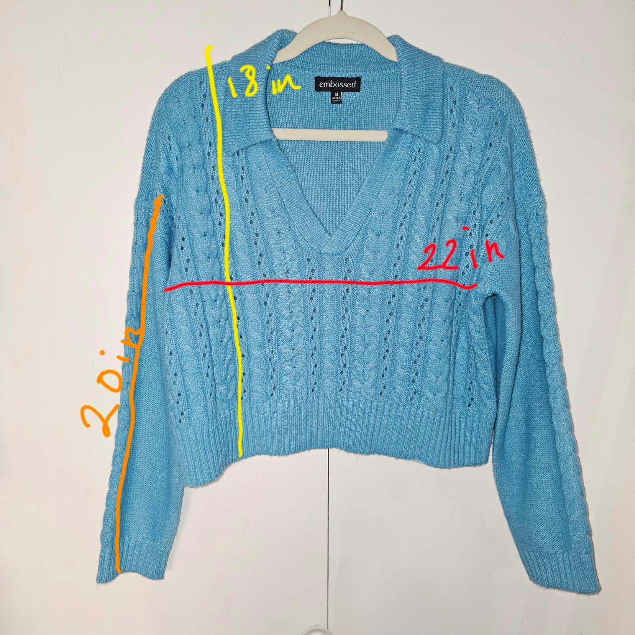 Blue Cropped Top Sweater #Tweecore #y2k #Casual... | Depop