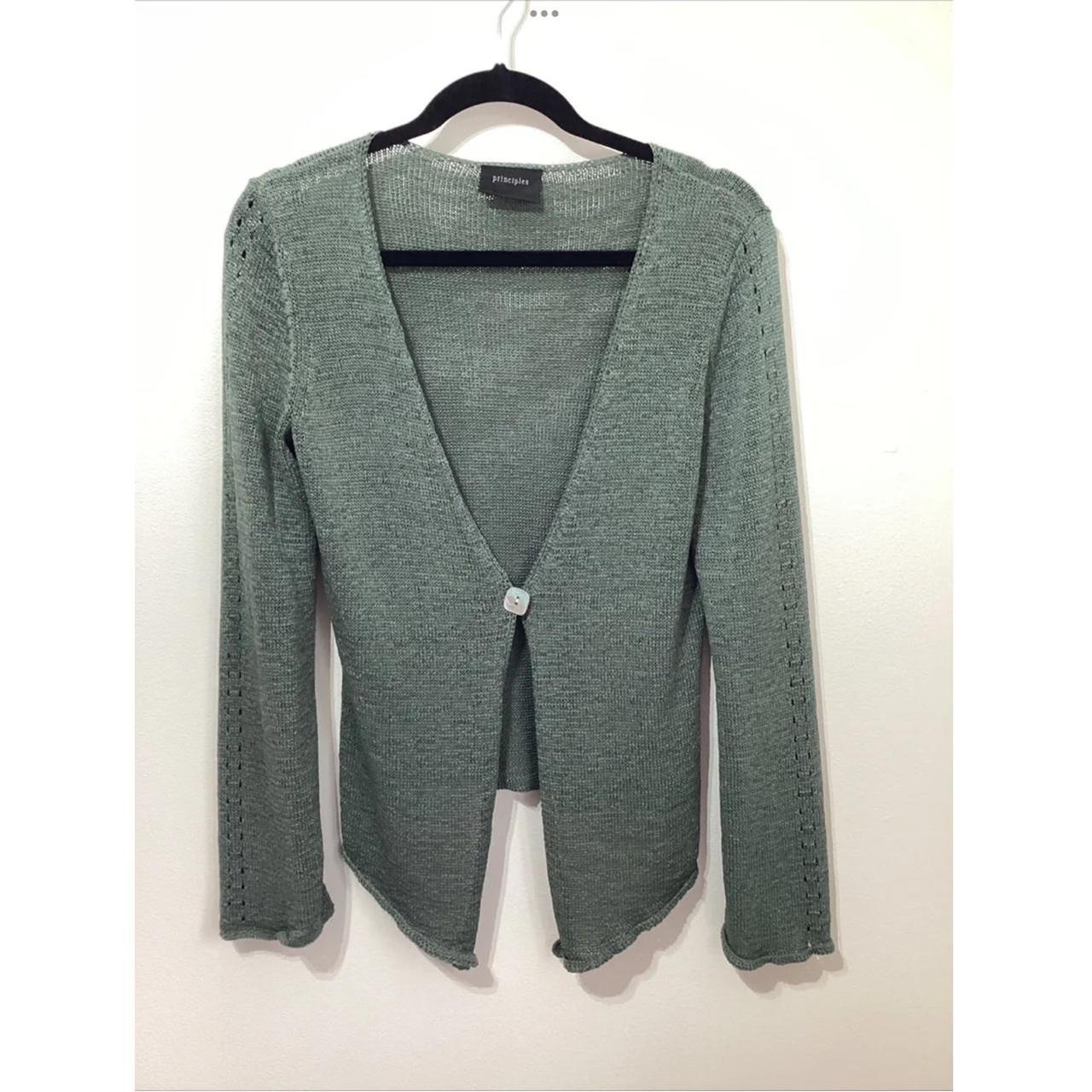 Green Y2k cardigan Principles Green Y2K Cardigan 12... - Depop