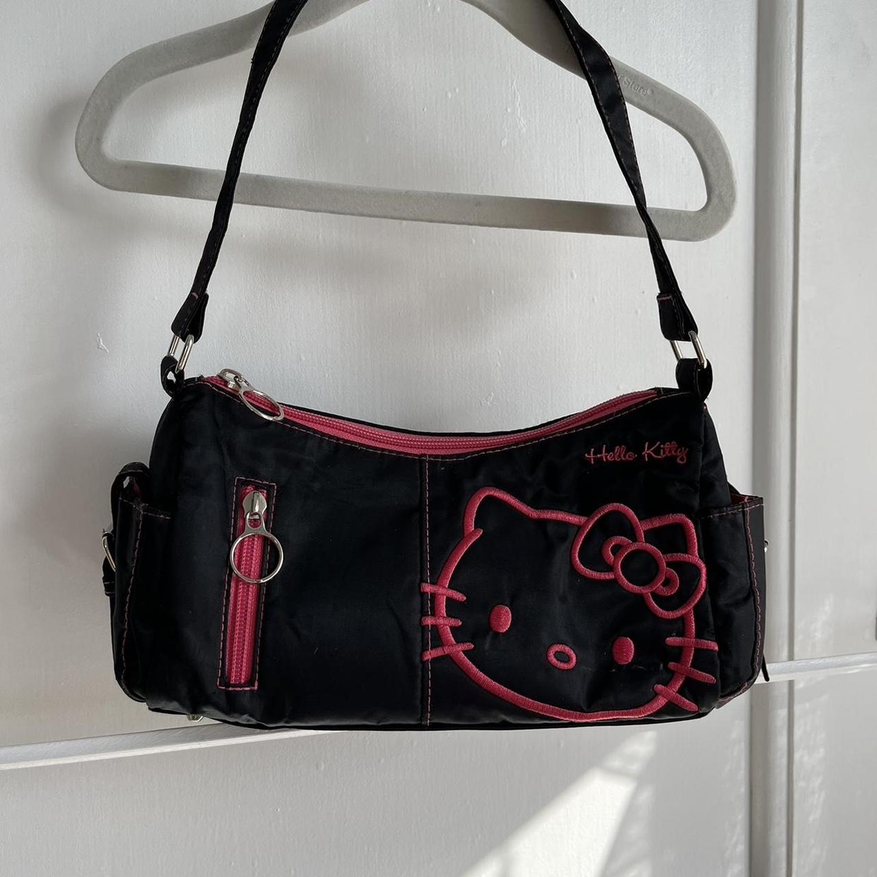 perfect rare sanrio hello kitty pink black mini bag... - Depop