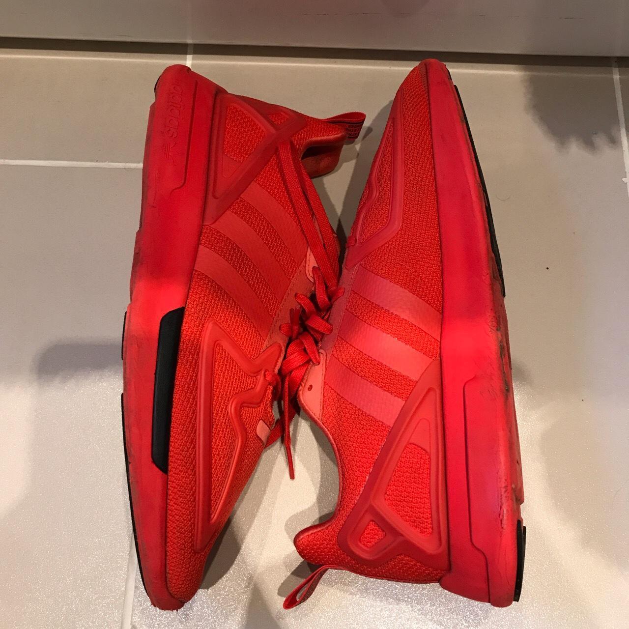 Red Adidas shoes - Depop