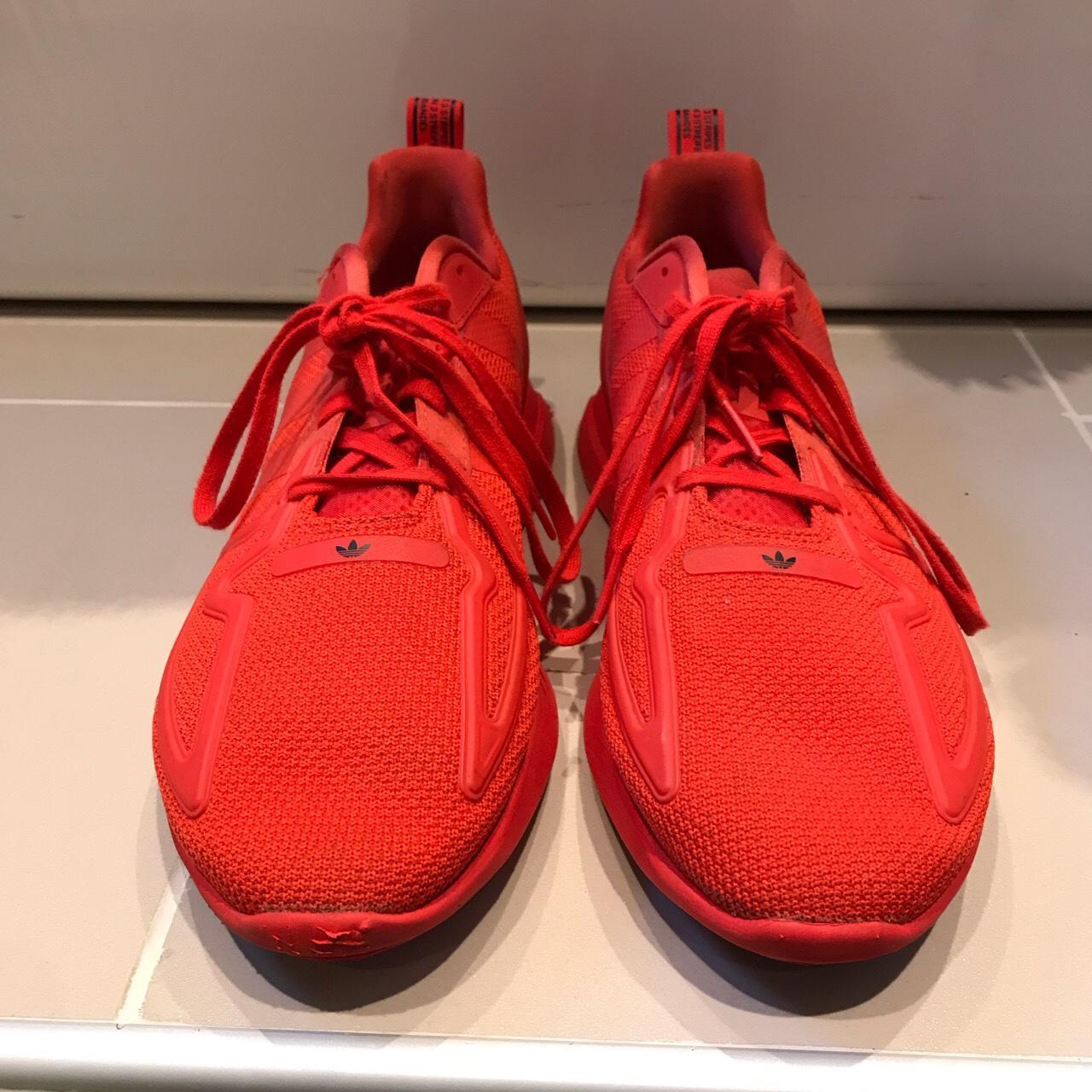 Red Adidas shoes - Depop