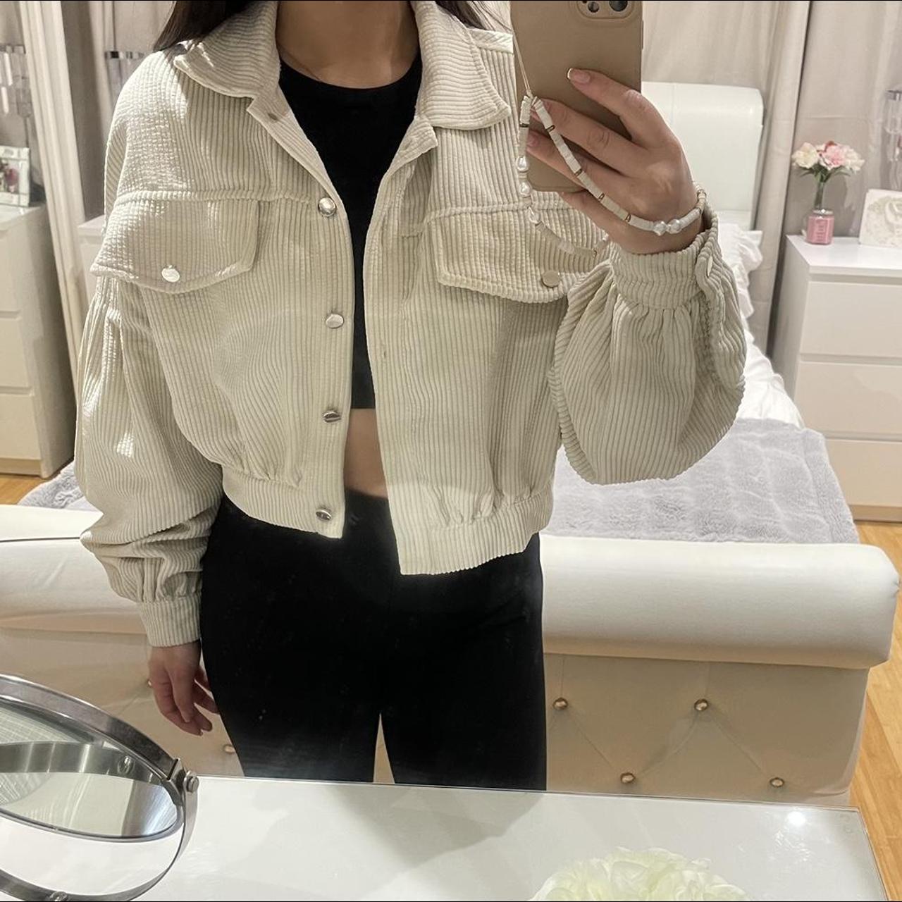 SHEIN | CREAM CORDUROY JACKET - SIZE S - Good... - Depop