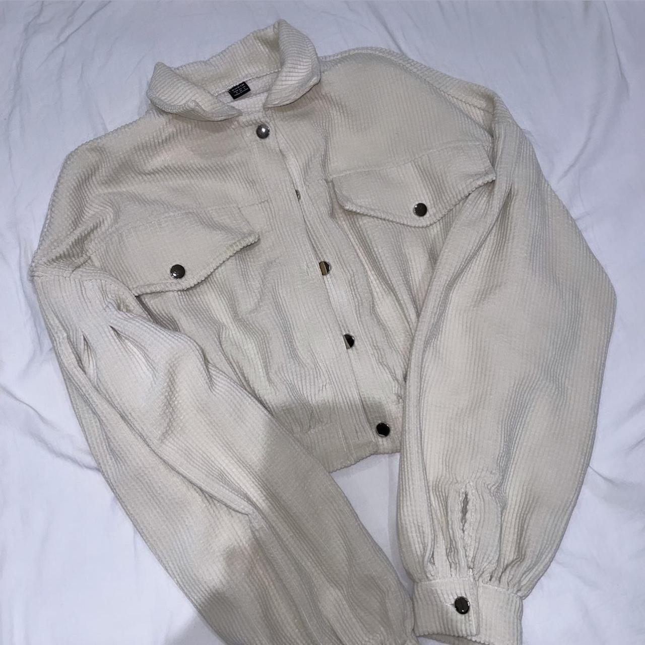 SHEIN | CREAM CORDUROY JACKET - SIZE S - Good... - Depop
