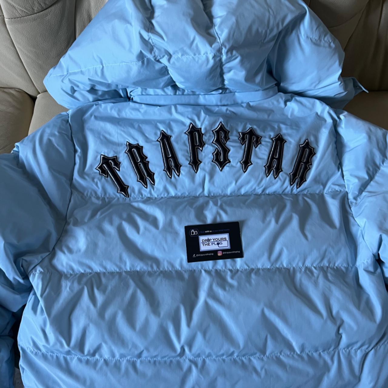 TRAPSTAR IRONGATE BOMBER JACKET - ICE BLUE Size:... - Depop
