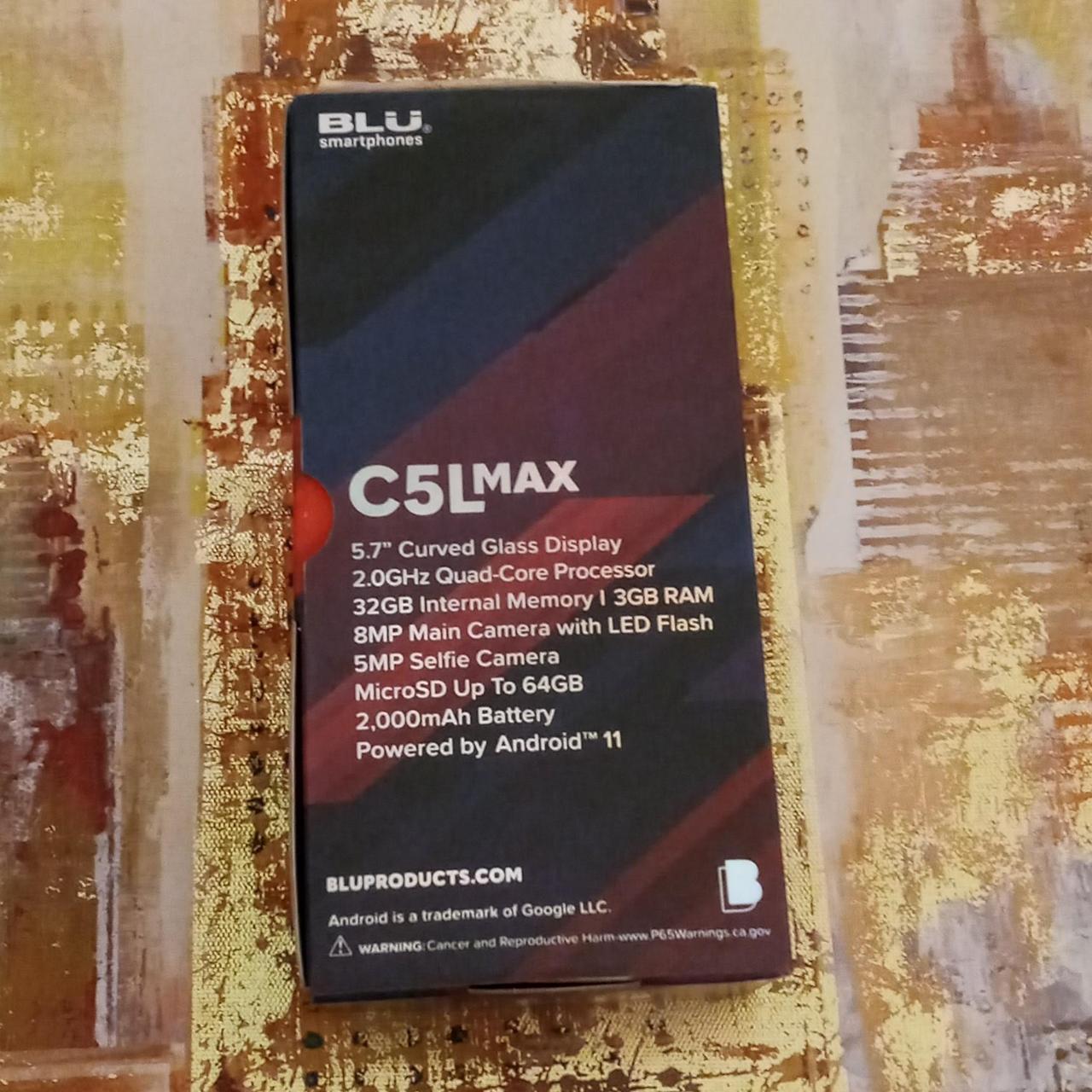 Navy blue C5L max phone 5.7" screen brand new... - Depop