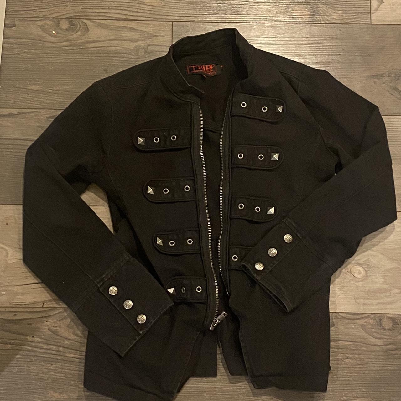 Tripp NYC Vintage Black Black Denim Strap military... - Depop