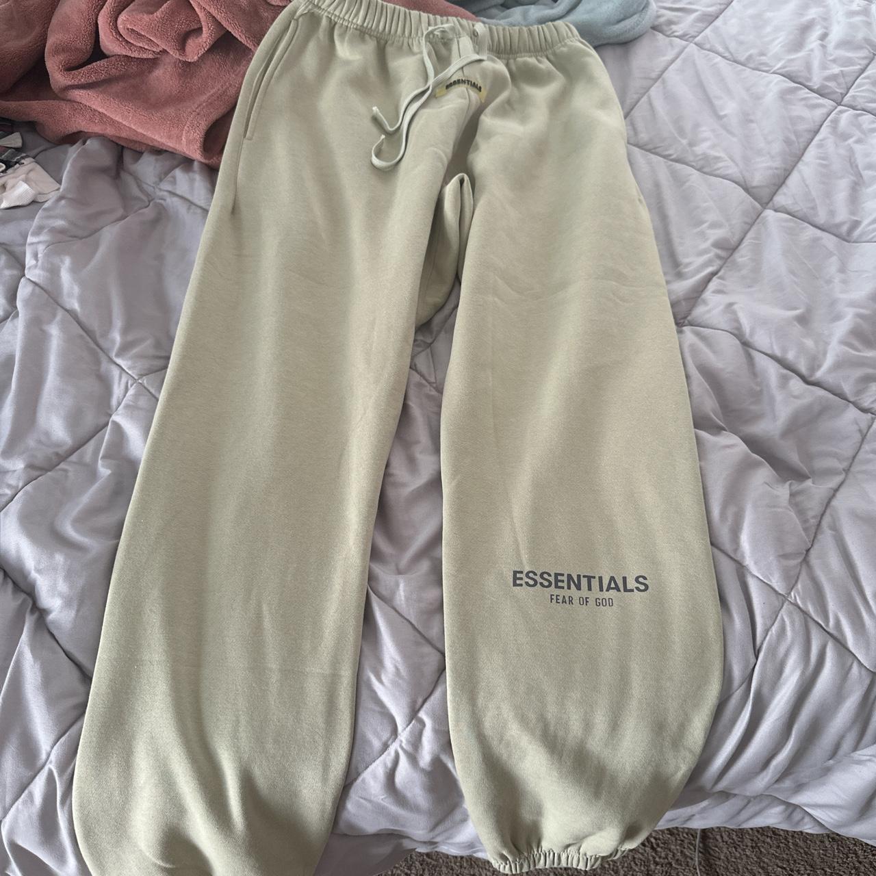 essentials sweat pants only worn one time size XL... - Depop