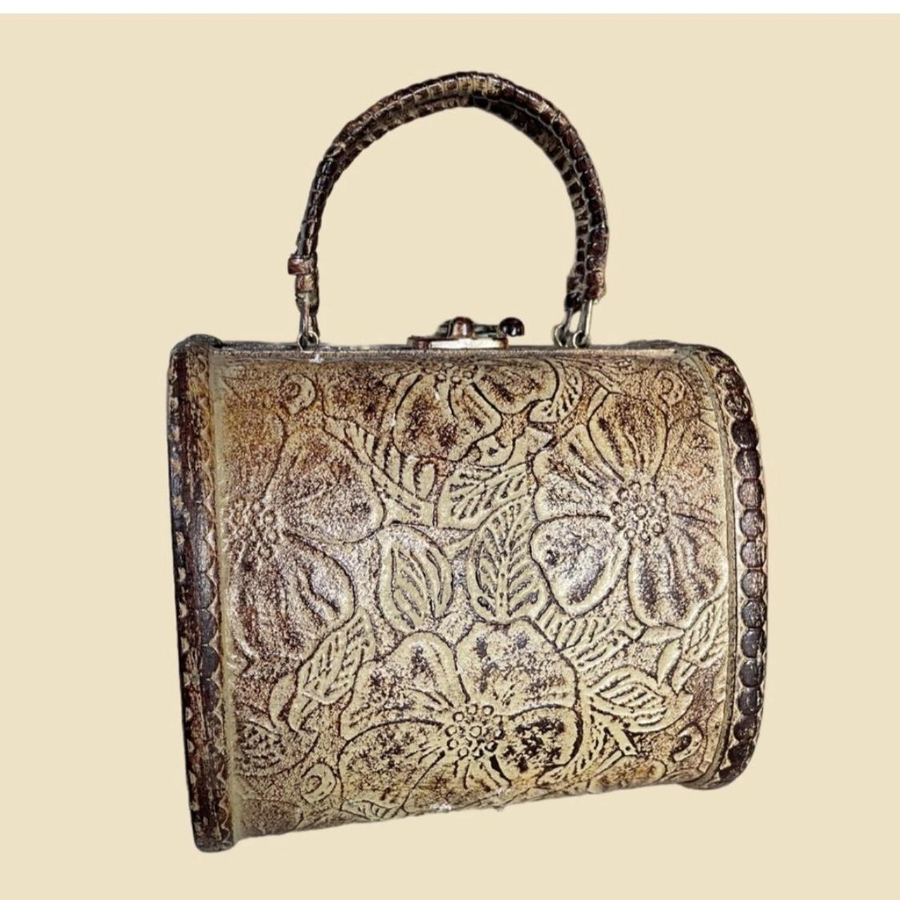 Vintage Wooden Purse / Trinket Box wooden purse... | Depop