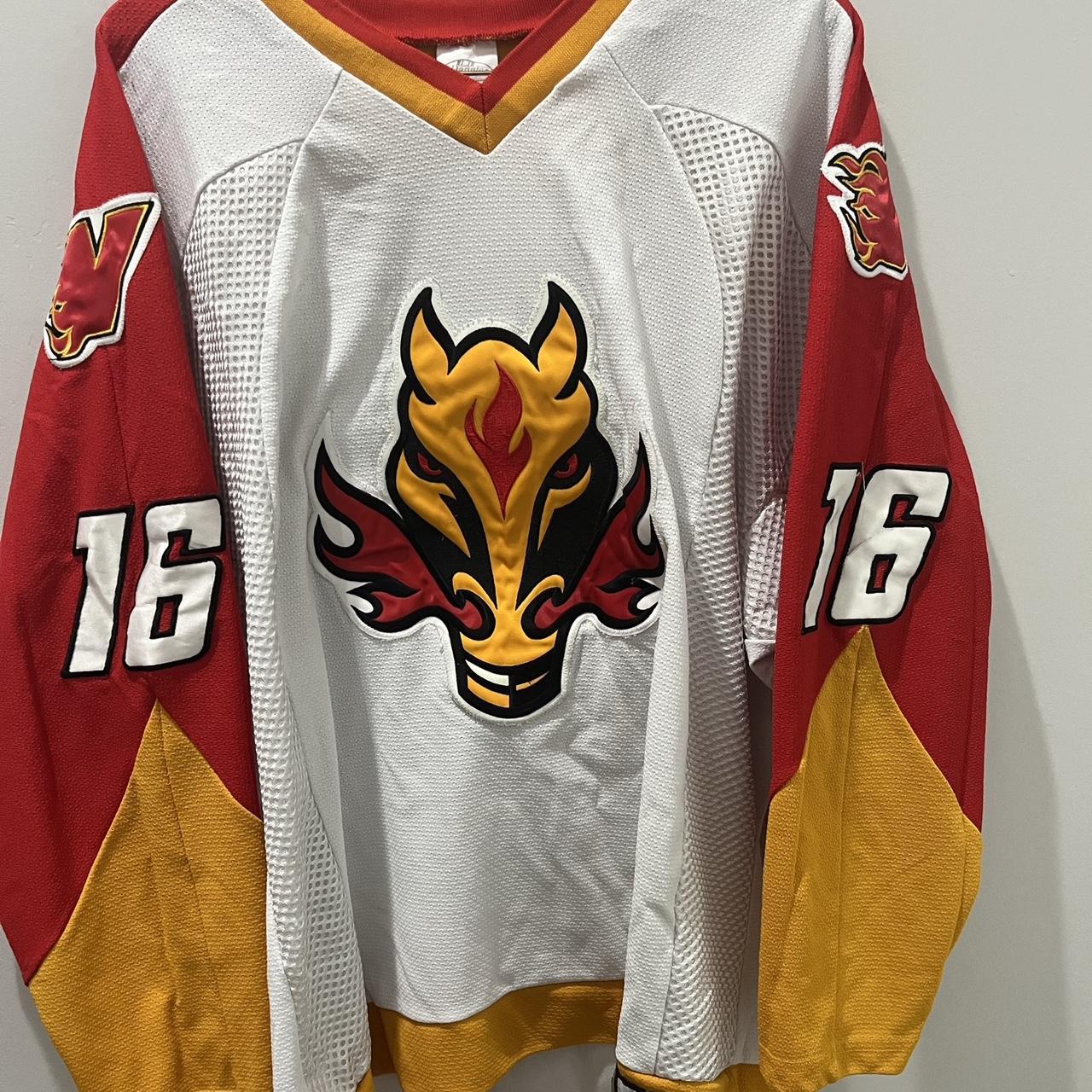 Vintage Calgary Flames Blasty Horse Jersey Adult... - Depop