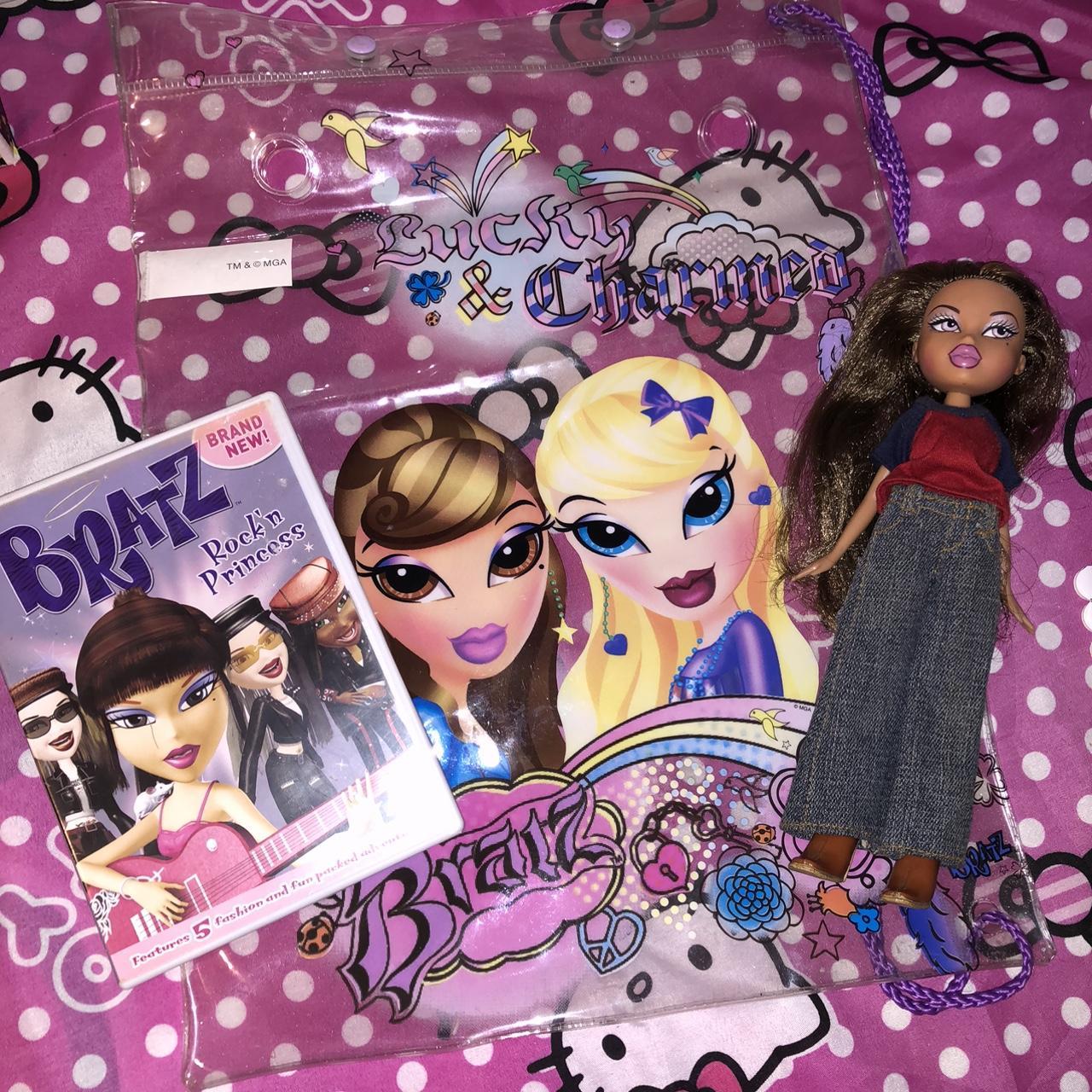 Bratz bundle Includes Clear drawstring bag, dvd and... - Depop
