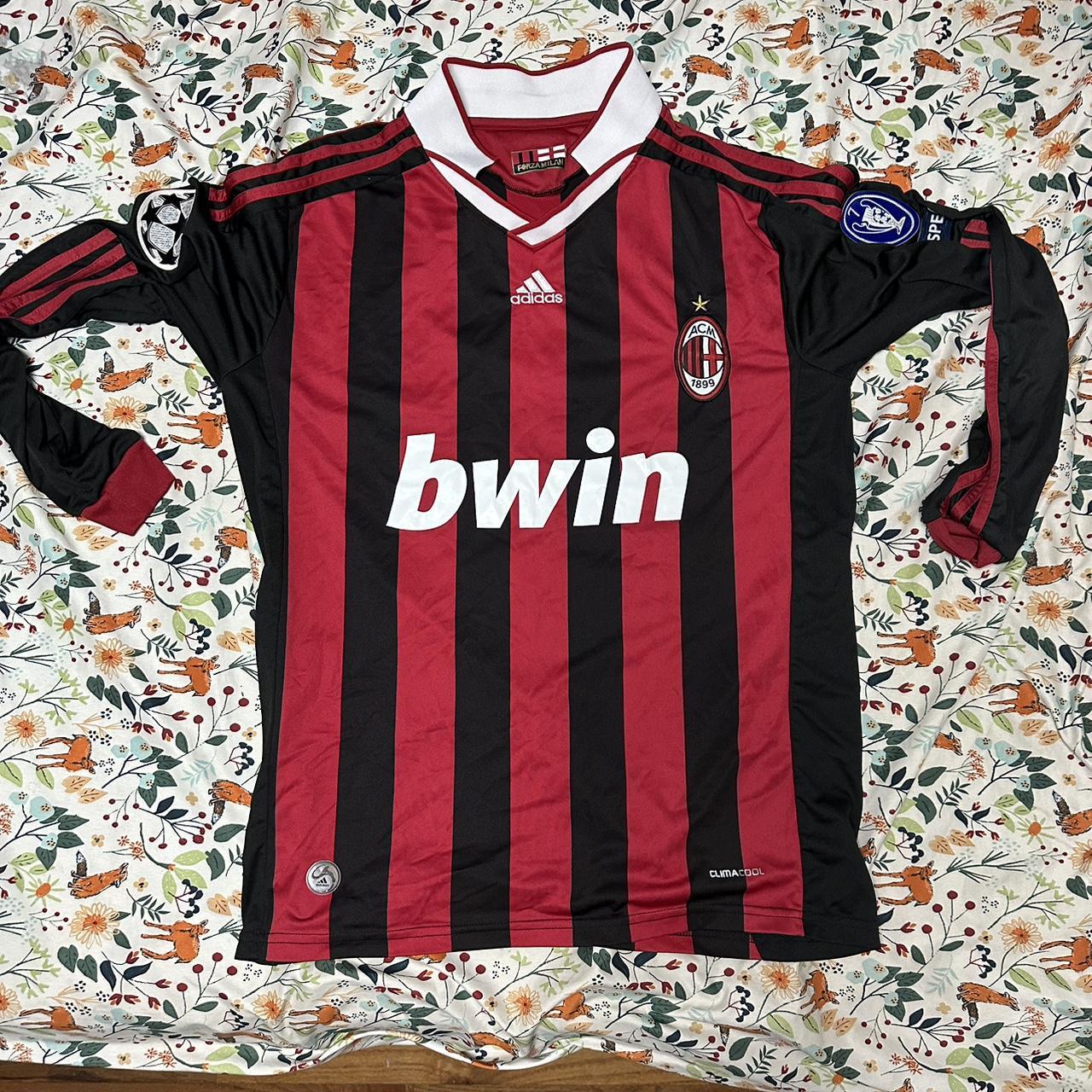 Ac Milan long sleeve retro jersey CL Kaka’ 22 no... - Depop