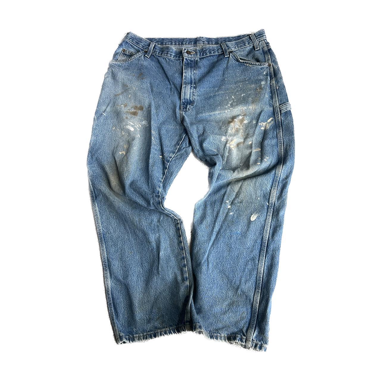dickies 00s essential workwear carpenter denim jeans... - Depop