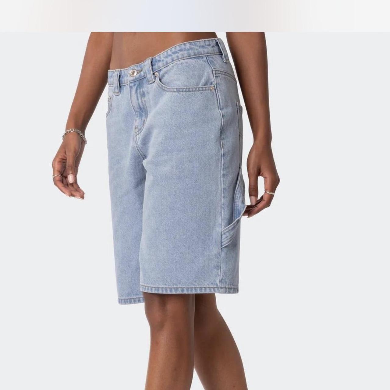 Edikted denim jorts Like new- barely work in great... | Depop