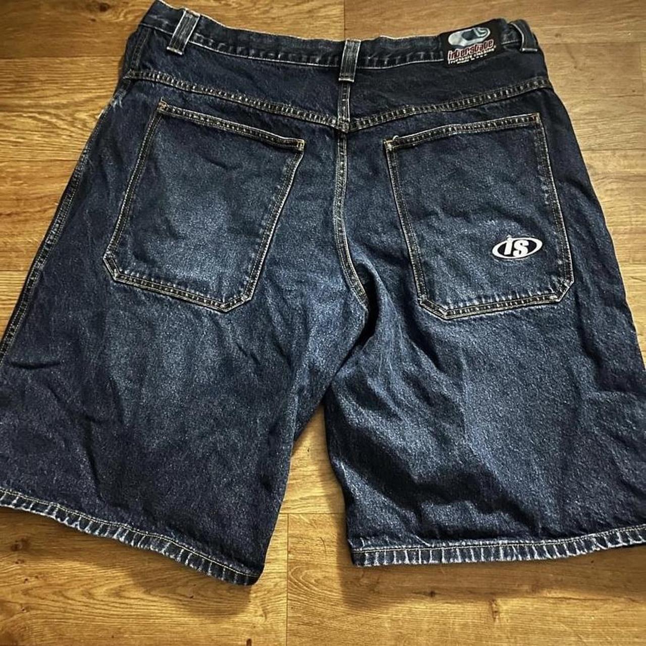 size 40 interstate jorts navy size:40 fit to big... - Depop