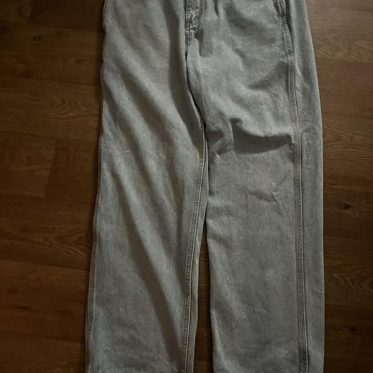 light blue butter good pants with flowers in front... - Depop