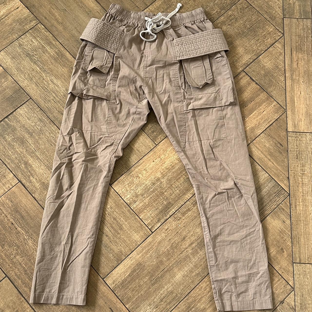 mnml brown cargo pants size small condition: 8/10 - Depop