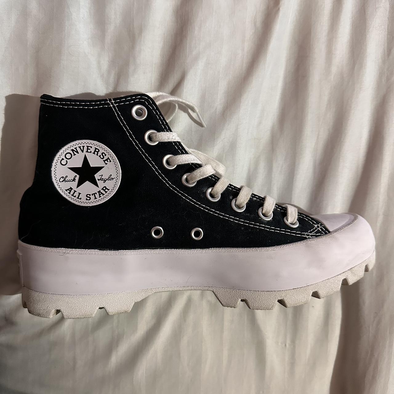 Black Converse all star platform shoes Size: 8.5... - Depop