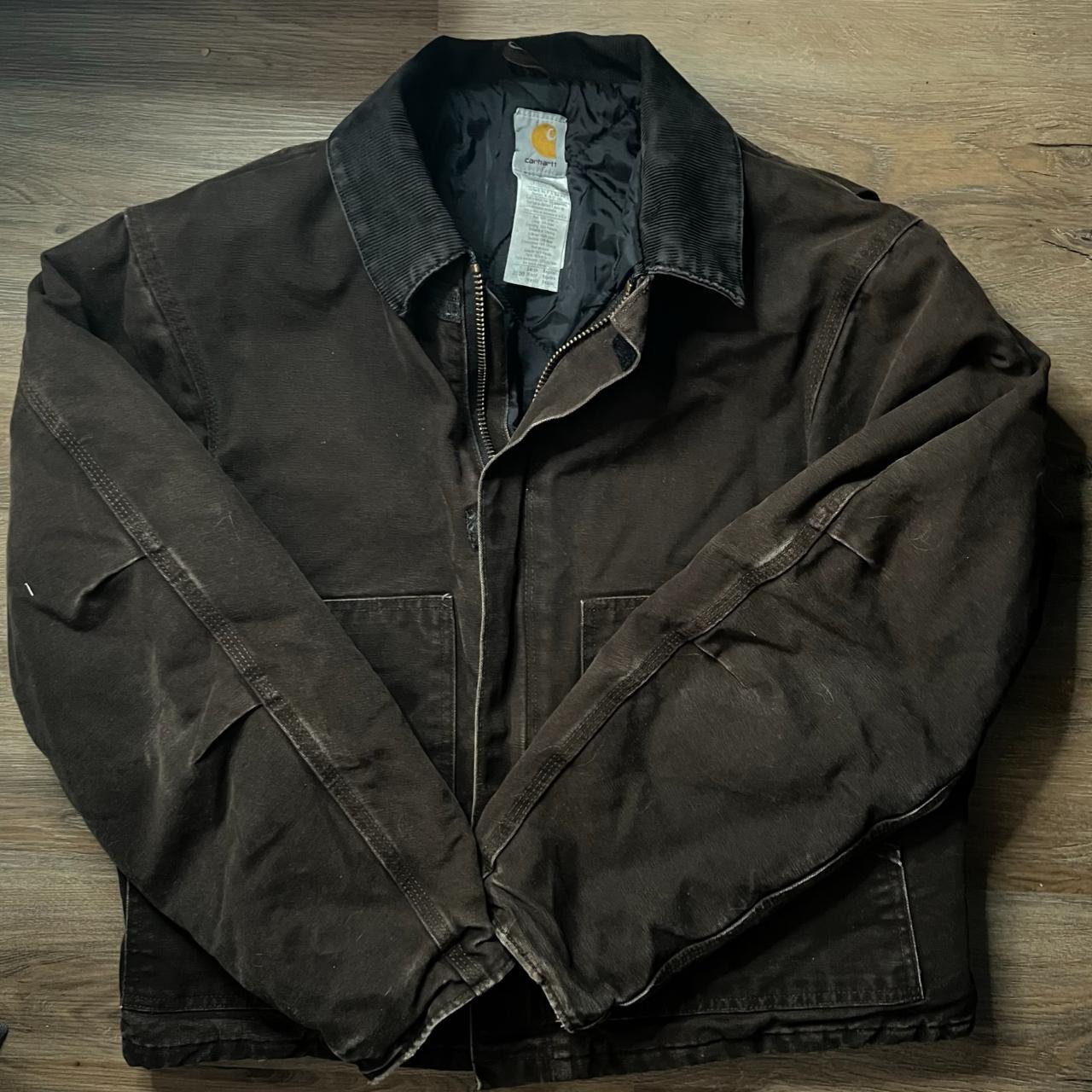 Vintage Faded Carhartt Work Jacket - Depop