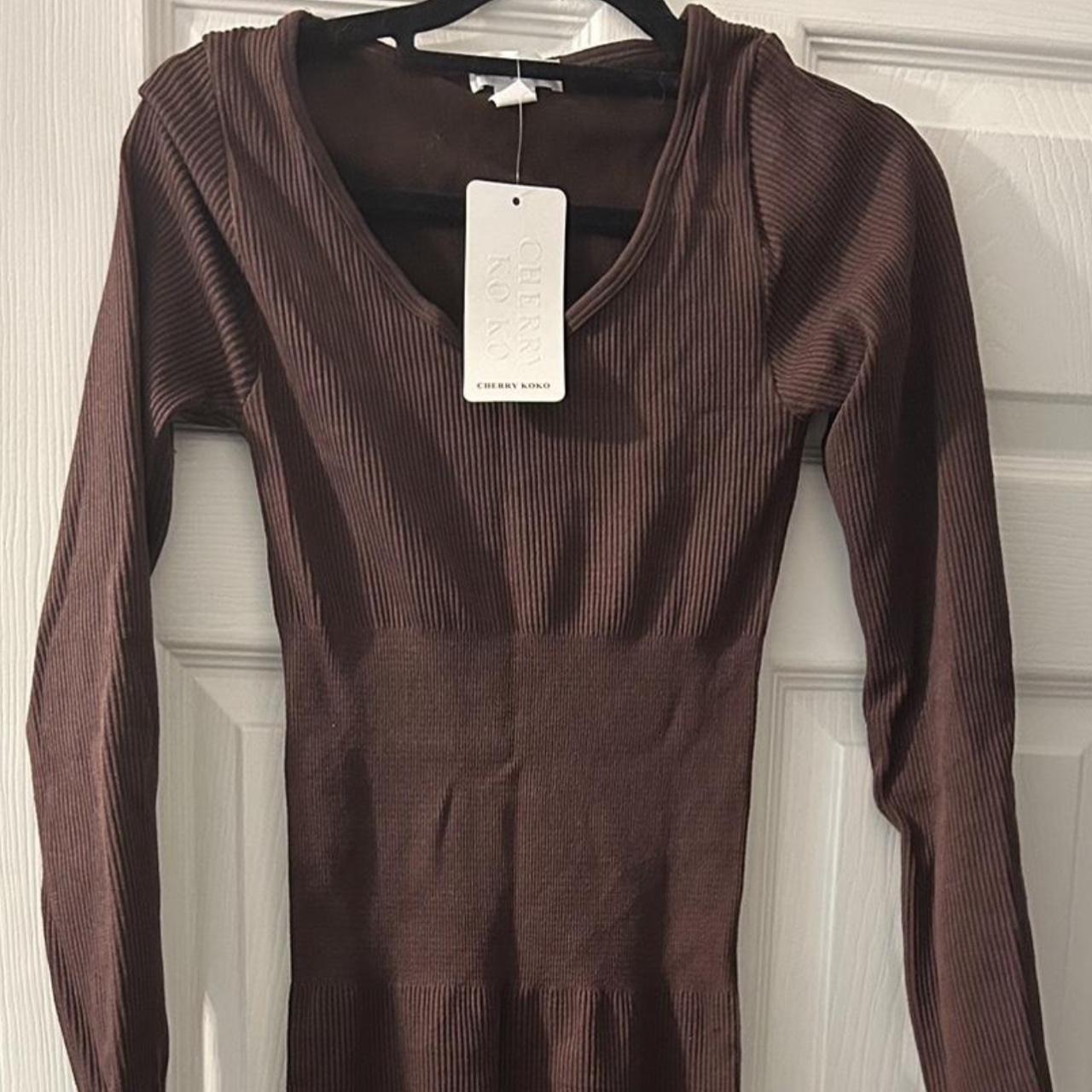 Miss Swagga Brown Ribbed Full Body Unitard BNWT,... - Depop
