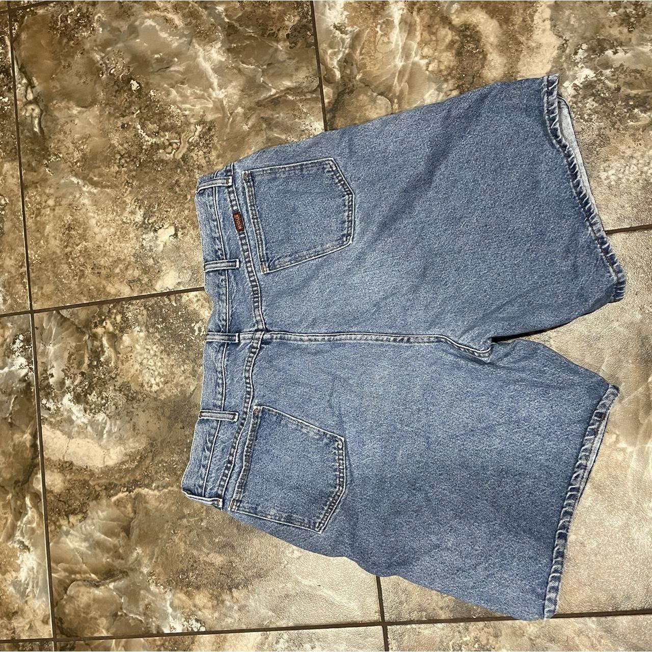 light blue jorts super nice color... - Depop