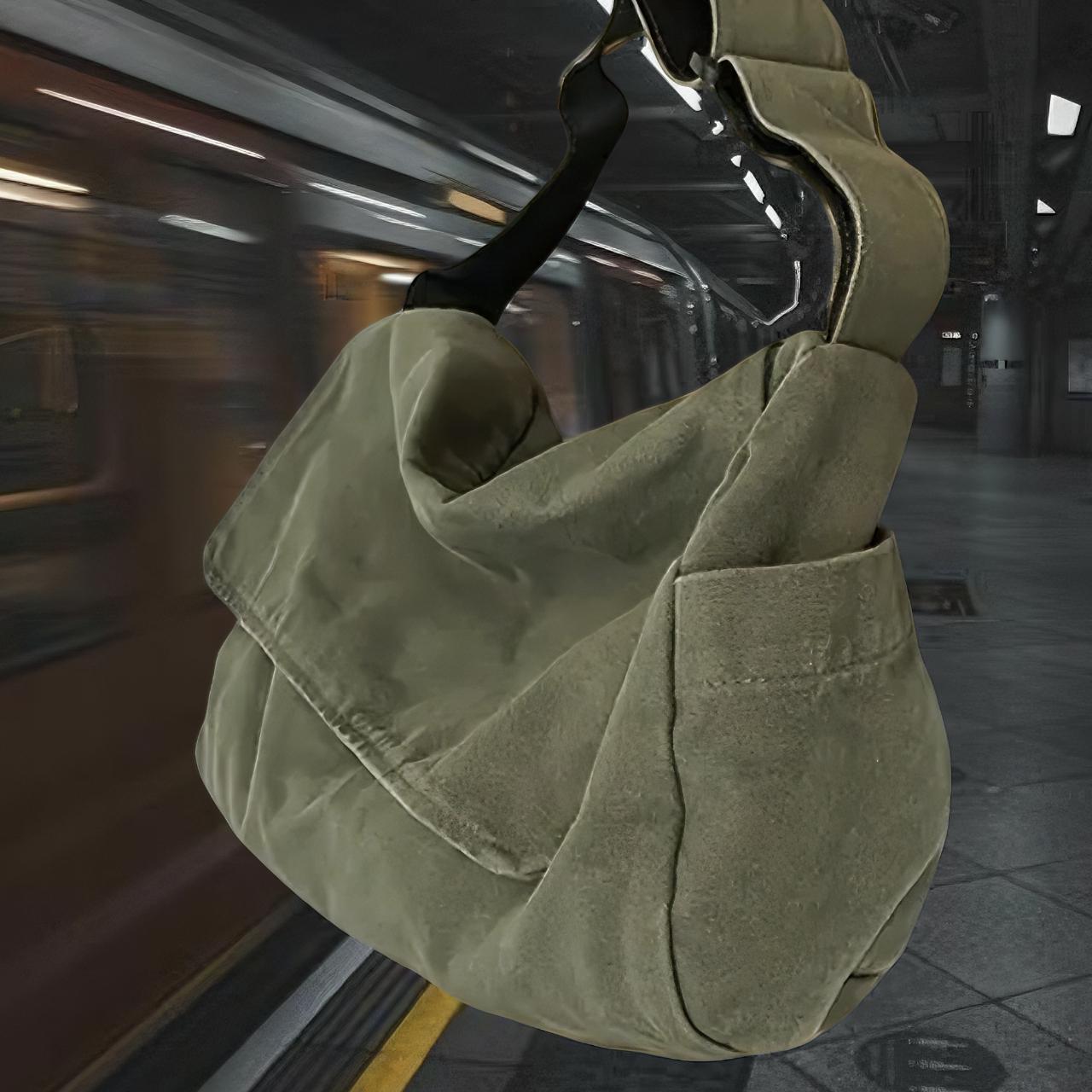 Naarm core dark green messanger bag Adjustable... - Depop