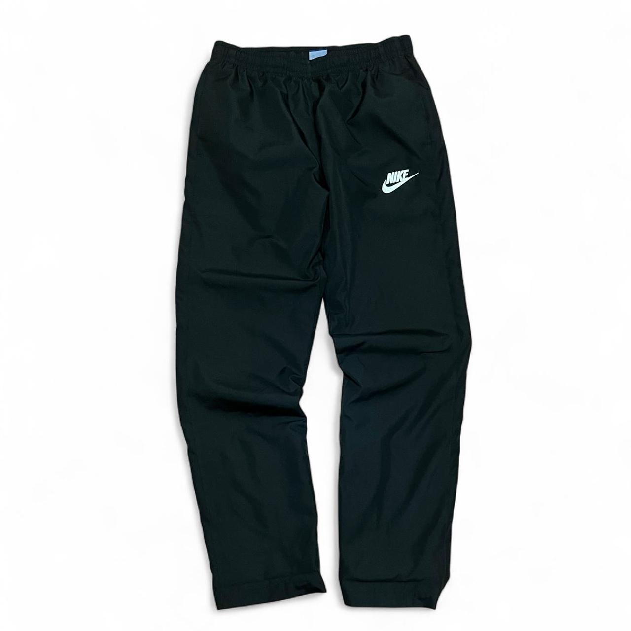 uncuffed nike baggy parachute tracksuit pants in... | Depop
