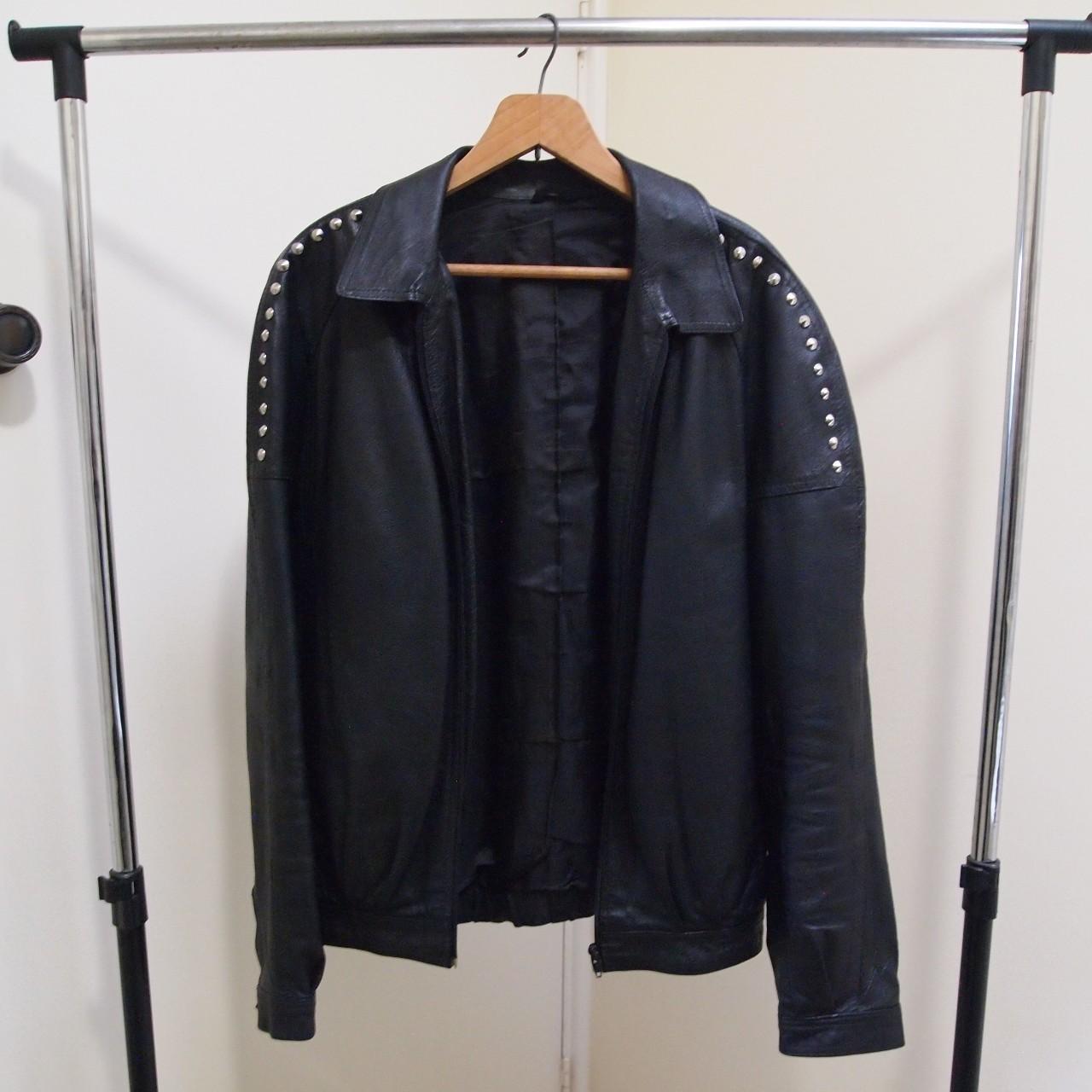 AUSTRALIAN MADE LEATHER JACKET with studs. Perfect... - Depop