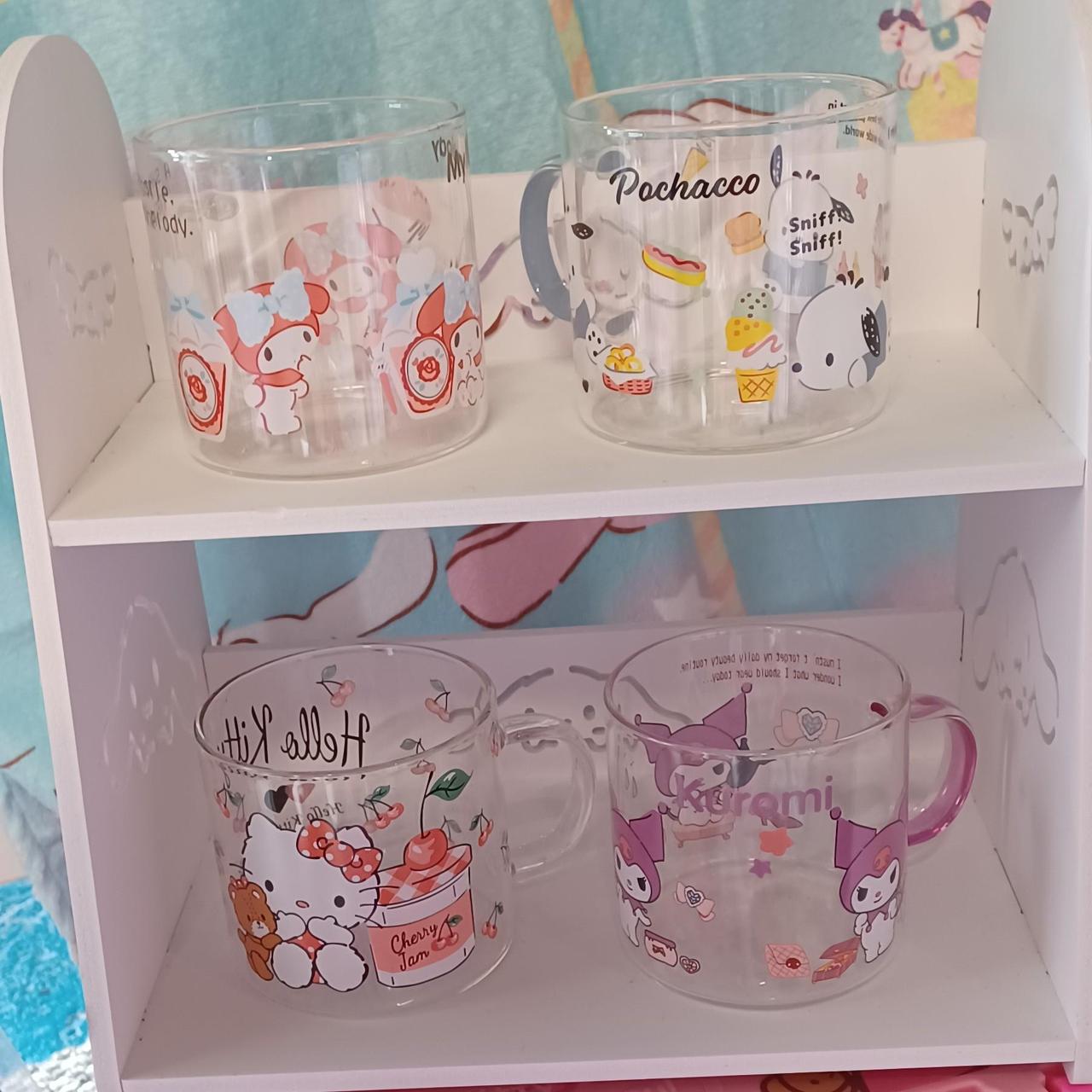 Character see through glass cups. Beautiful mugs... - Depop