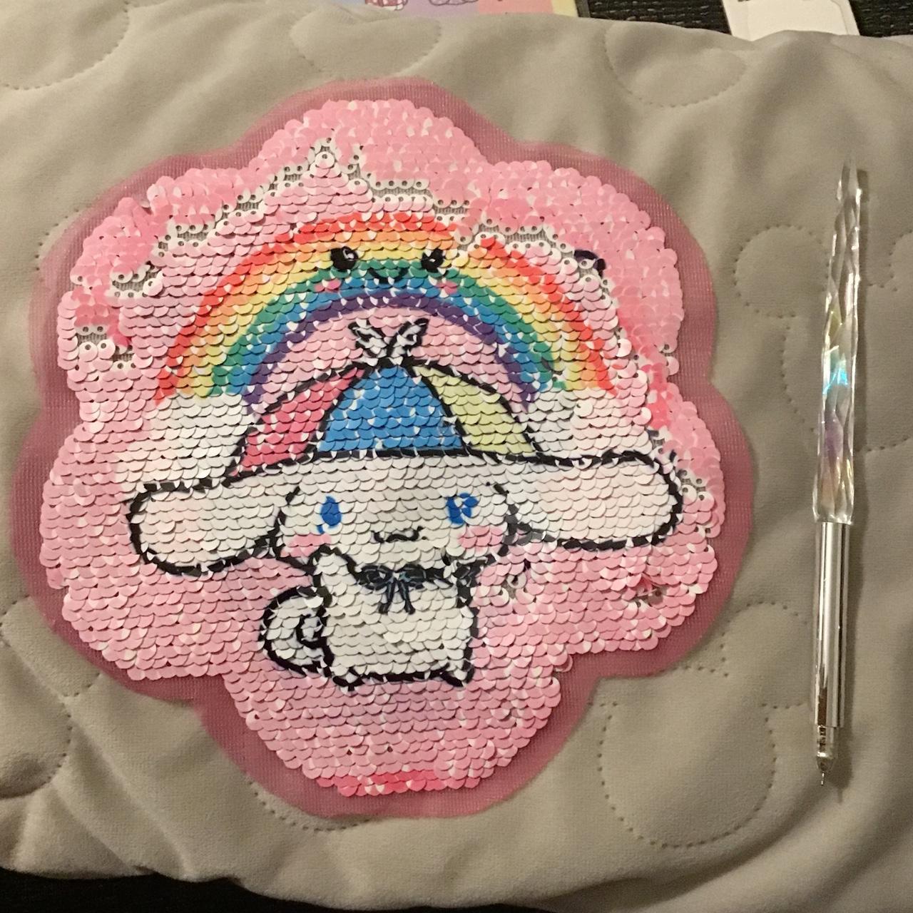 Sequin patch. I’ve set a pen beside so you can see... - Depop